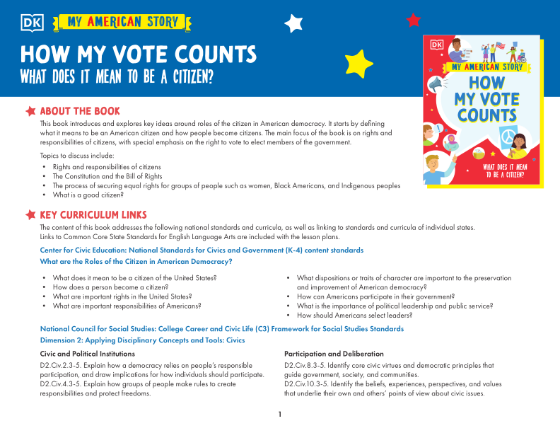 Lesson Plan: How My Vote Counts (My American Story)