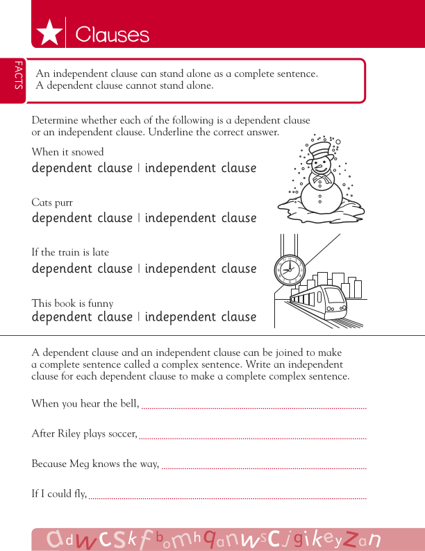 Free DKfindout! Worksheet: Language arts: Clauses