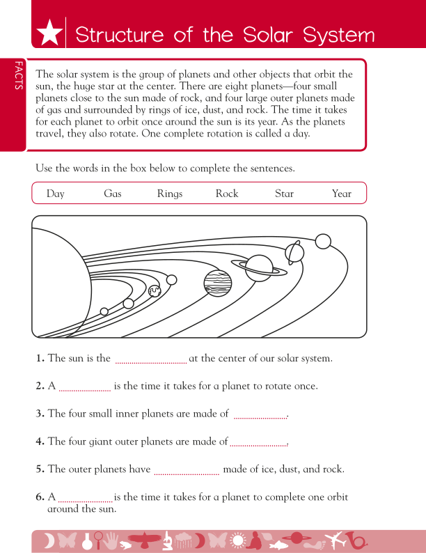 Free DKfindout! Worksheet: Science: Structure of the Solar System