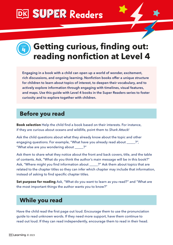 Level 4 Reading Guidance