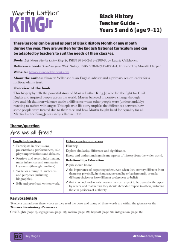 Life Stories Martin Luther King Jr Lesson Plan