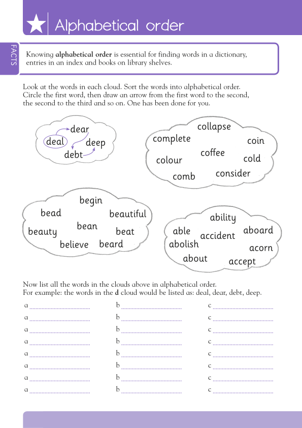 Free DKfindout! Worksheet: English: Alphabetical Order