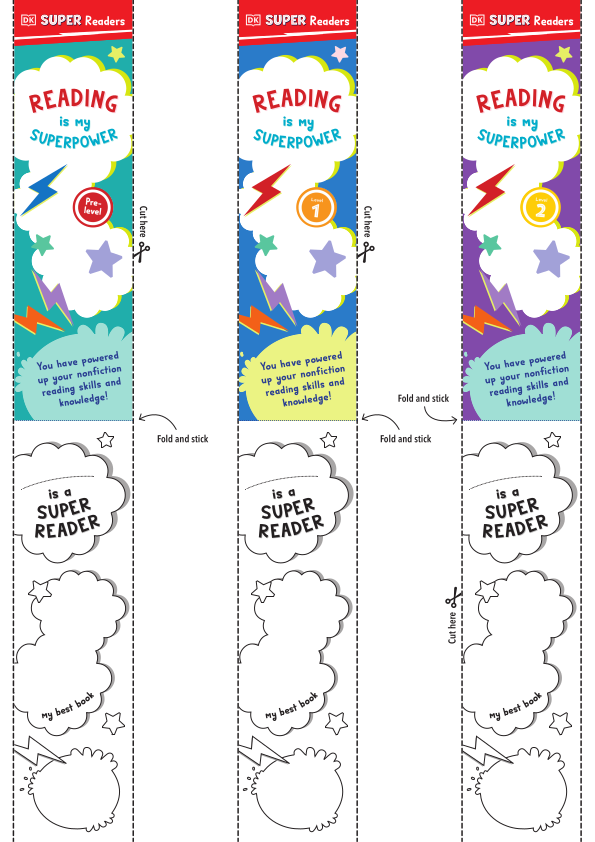 Editable Level Bookmark Templates