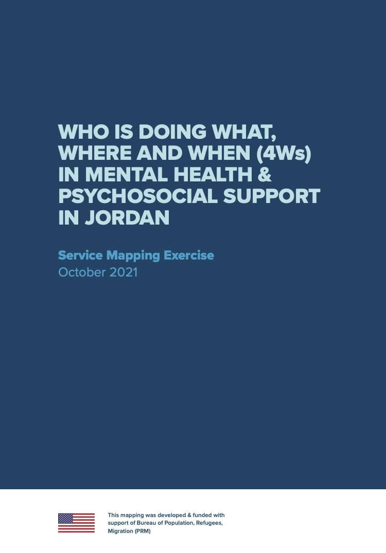 Who is Doing What, Where and When (4Ws) in MHPSS in Jordan - Service ...