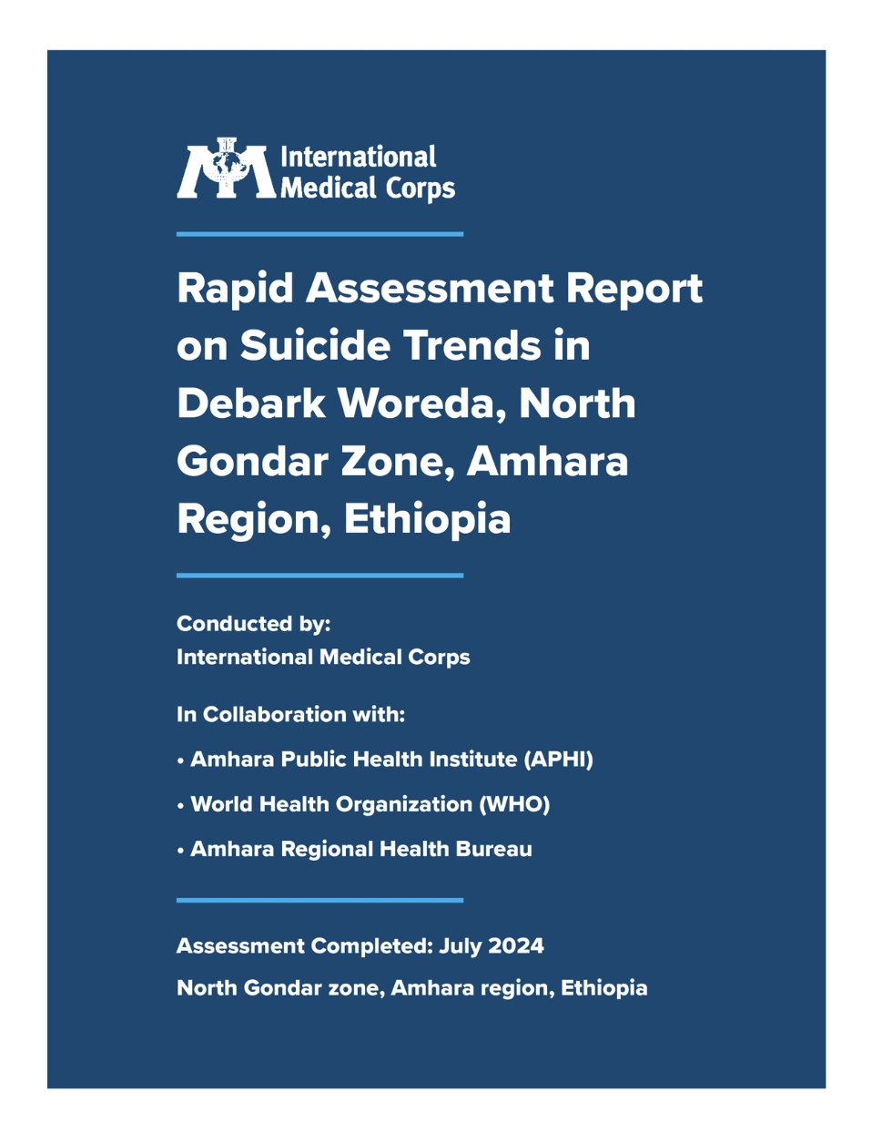 Rapid assessment report on suicide trends in Debark Woreda, North ...