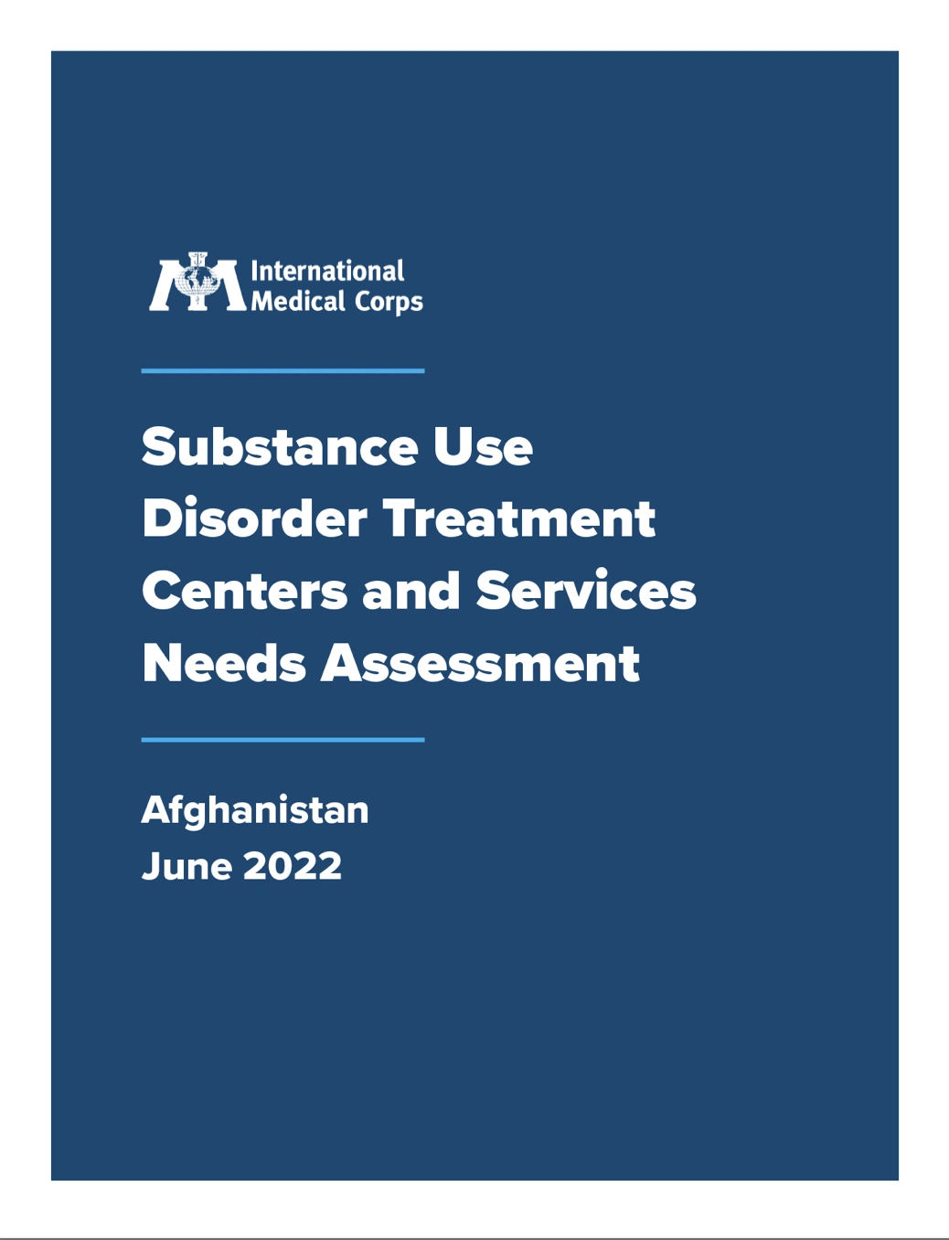 Substance use disorder treatment centers and services needs assessment ...