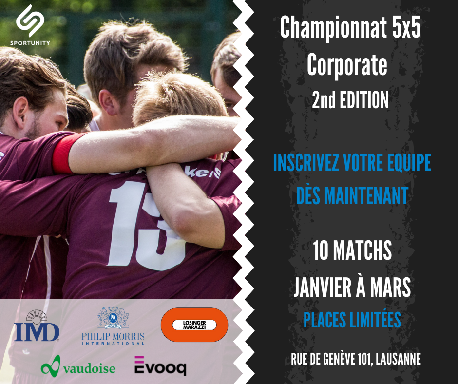 Corporate winter championship- 5x5 football Lausanne