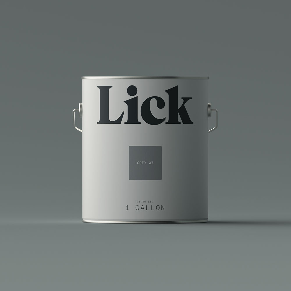 Grey 07: Dark Green Grey Paint - Matt Interior Paint | Lick