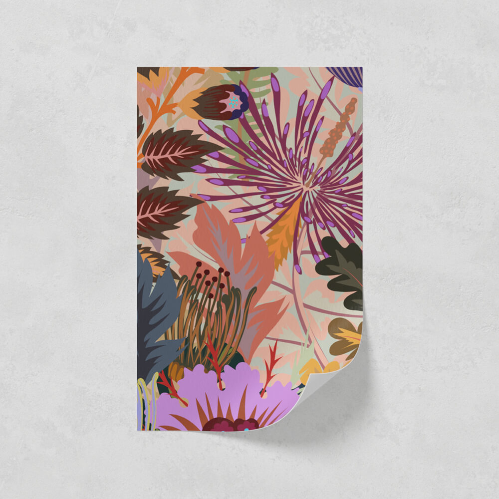 Mars Meadow 02 Wallpaper Sample: Pink Florals | Lick