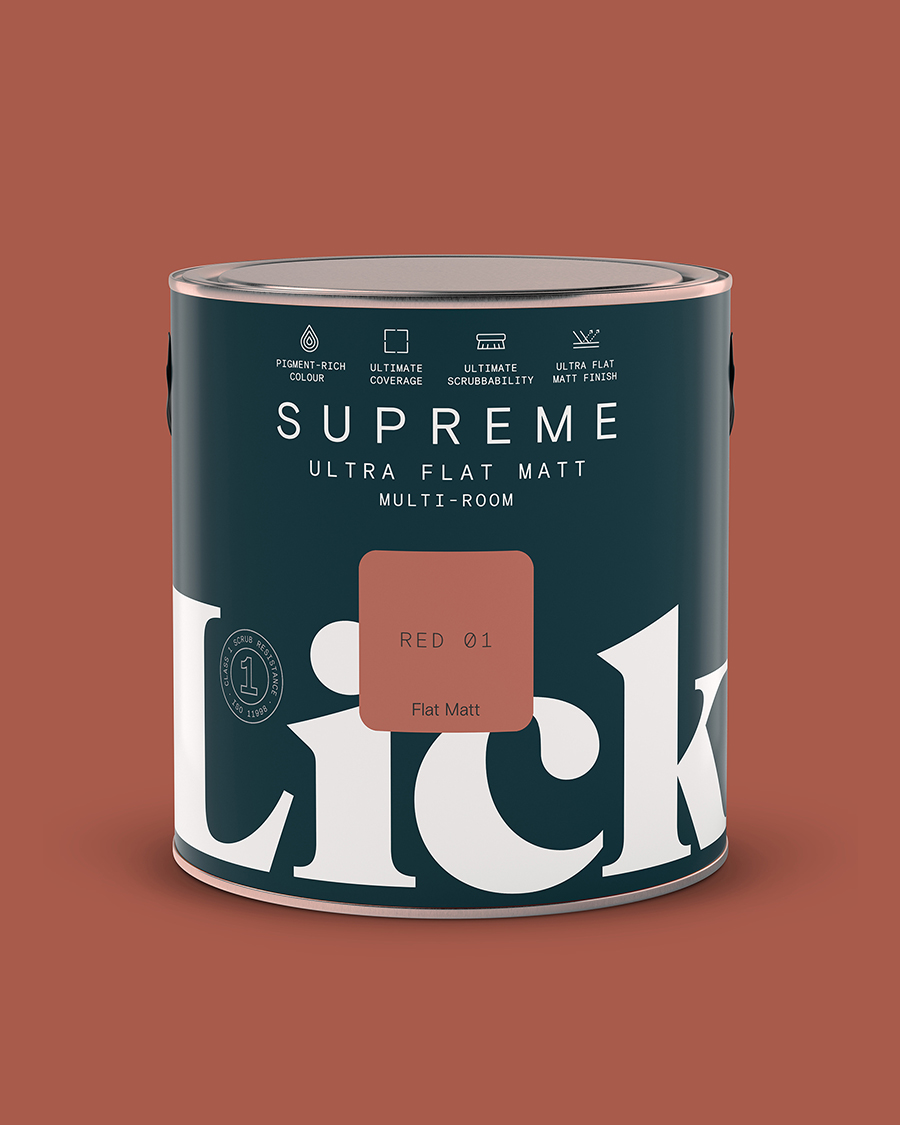Red 01: Supreme – Ultra Flat Matt Paint | Lick