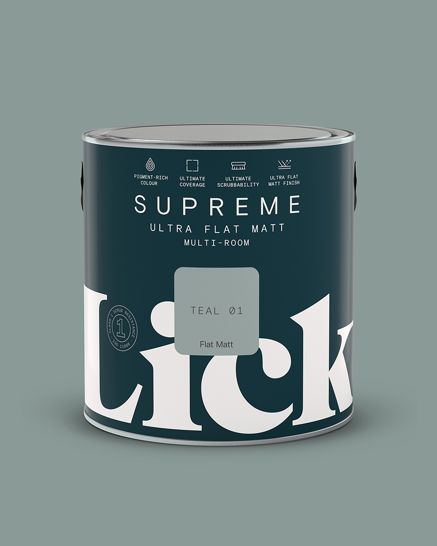 Teal 01: Supreme – Ultra Flat Matt Paint | Lick