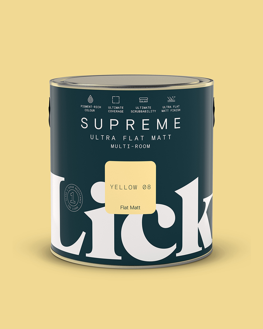 Yellow 08: Supreme – Ultra Flat Matt Paint | Lick