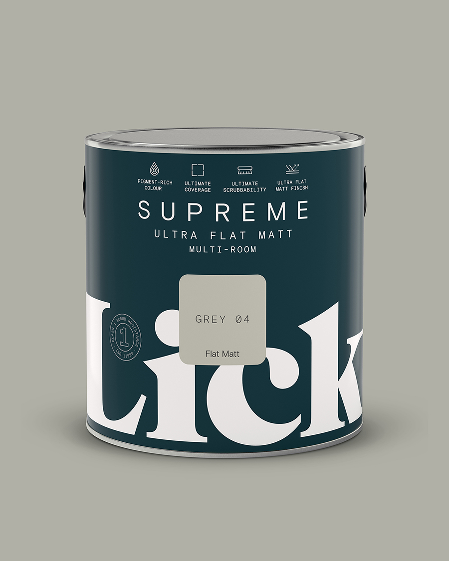Grey 04: Supreme – Ultra Flat Matt Paint | Lick