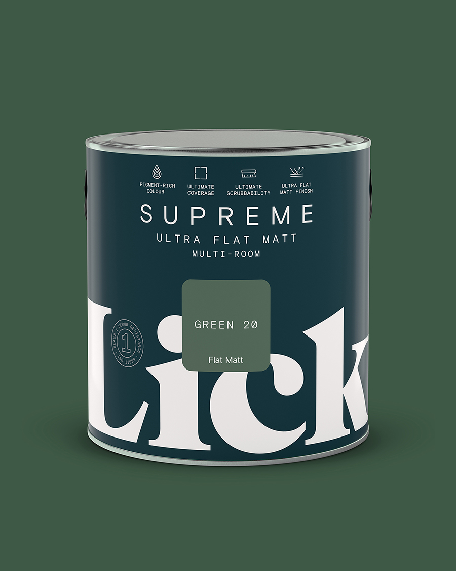 Green 20: Supreme – Ultra Flat Matt Paint | Lick