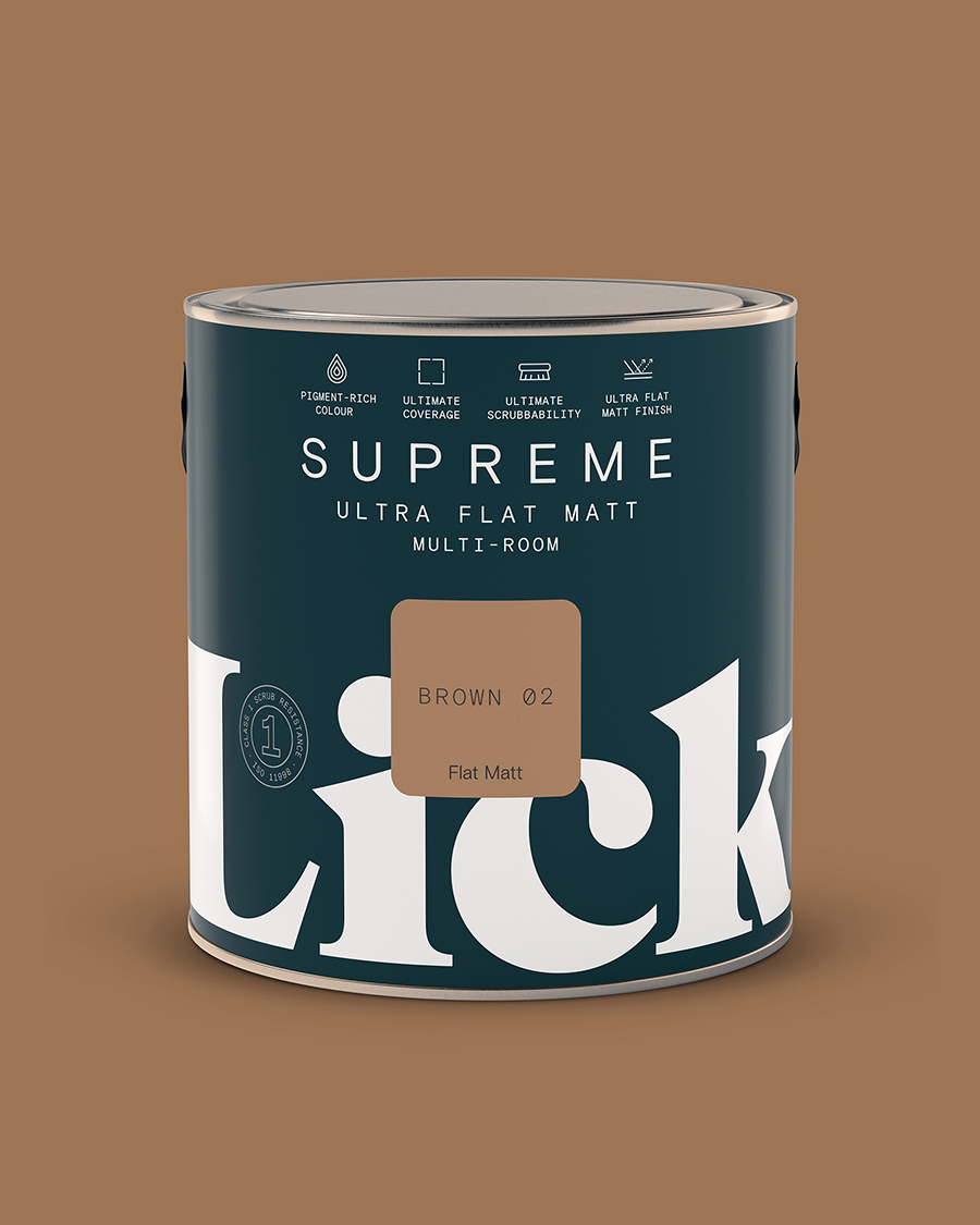 Brown 02: Supreme – Ultra Flat Matt Paint | Lick