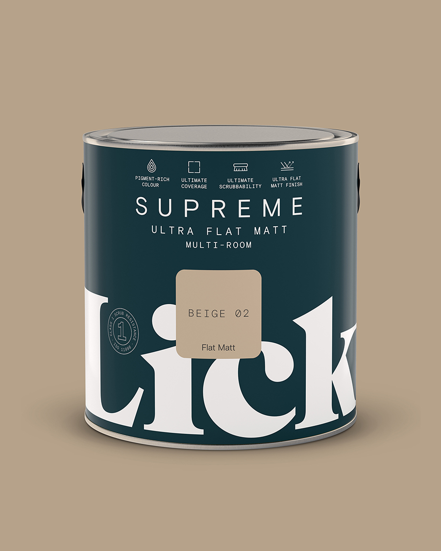 Beige 02: Supreme – Ultra Flat Matt Paint | Lick