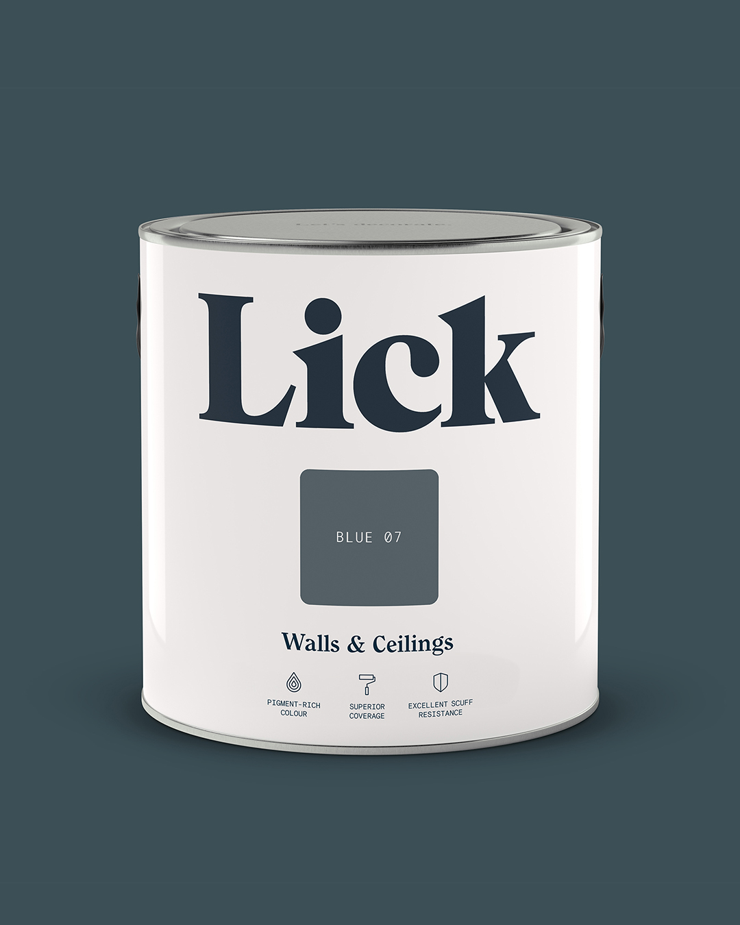 Blue 07: Dark Inky Blue Paint - Matt Emulsion Paint | Lick