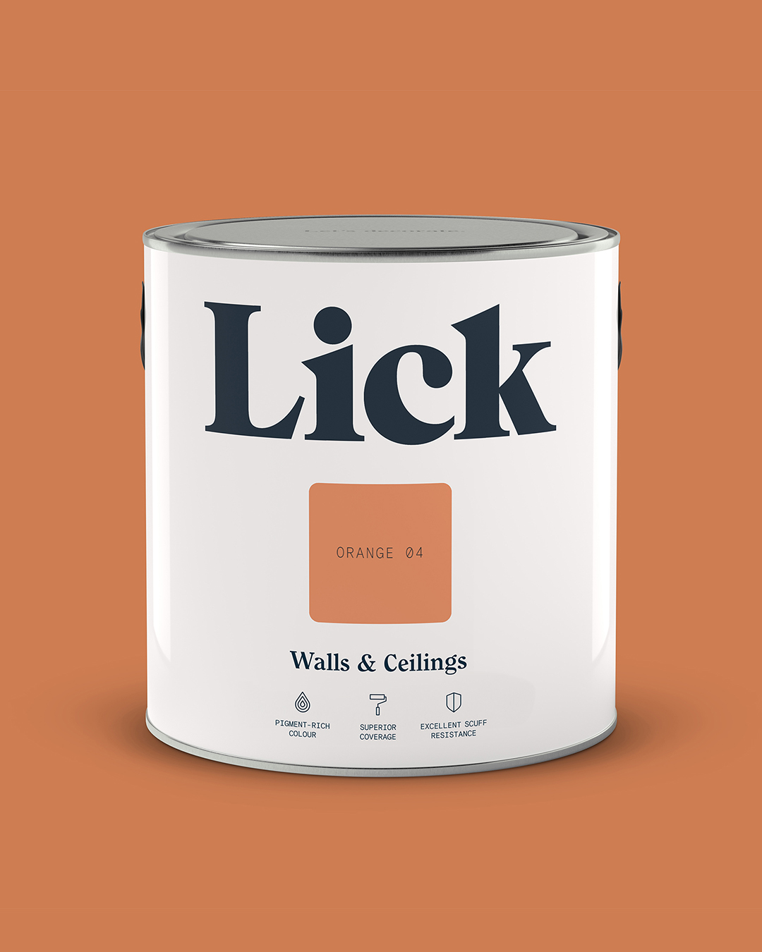 Orange 04: Rust Orange Paint - Matt Emulsion Paint | Lick