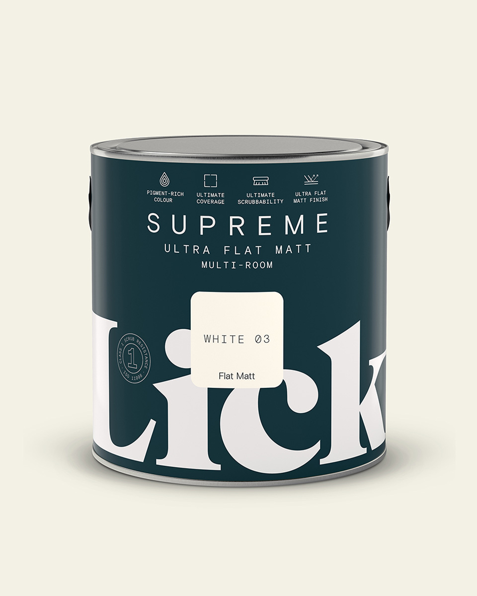 White 03: Supreme – Ultra Flat Matt Paint | Lick